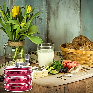 2.5 Inch Hand Crank Grinder, Potable Large Grinder With Clear Top Cover, Best Gift(Red)