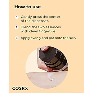 COSRX Niacinamide 5% + Snail Mucin 74% Dual Essence, Dark Spot & Anti aging Face Serum, Hydrating, Brightening, 2.70 fl.oz / 80ml