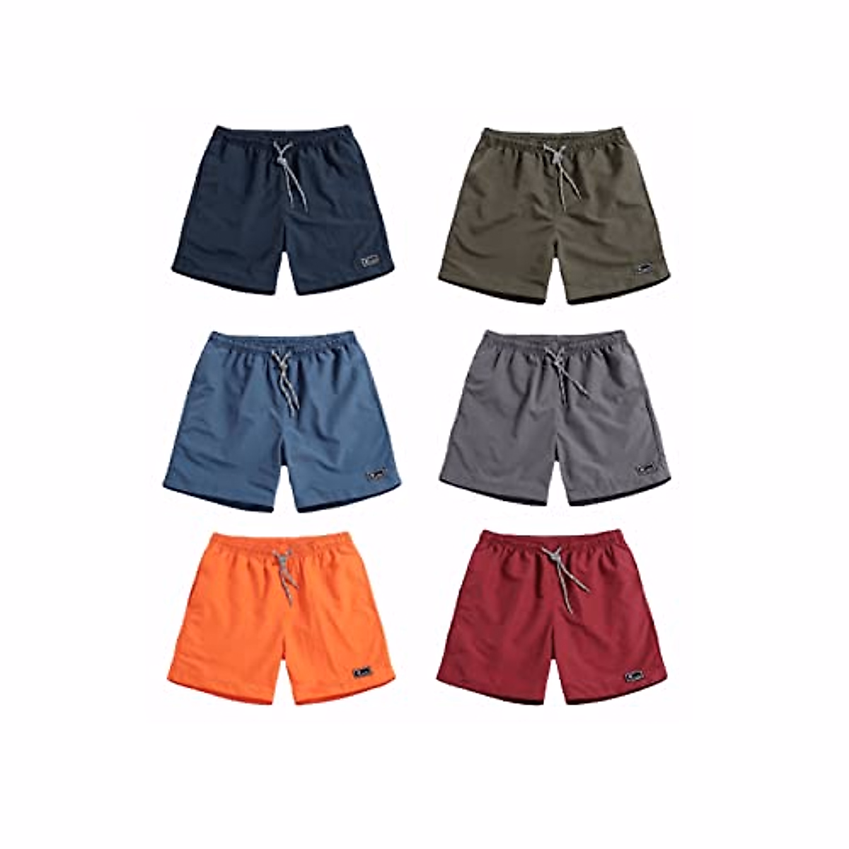 Mens Shorts Pack Men’s Linen Shorts Casual Classic Fit 7" Elastic Waist Summer Beach Shorts with Pockets C1 Wine
