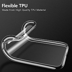 SNOSHO Google Pixel 6 Clear Case,Thin Slim Soft Silicone Flexible TPU Skin Gel Anti-Scratch Shockproof Protective Cases Cover for Pixel 6, Crystal Clear