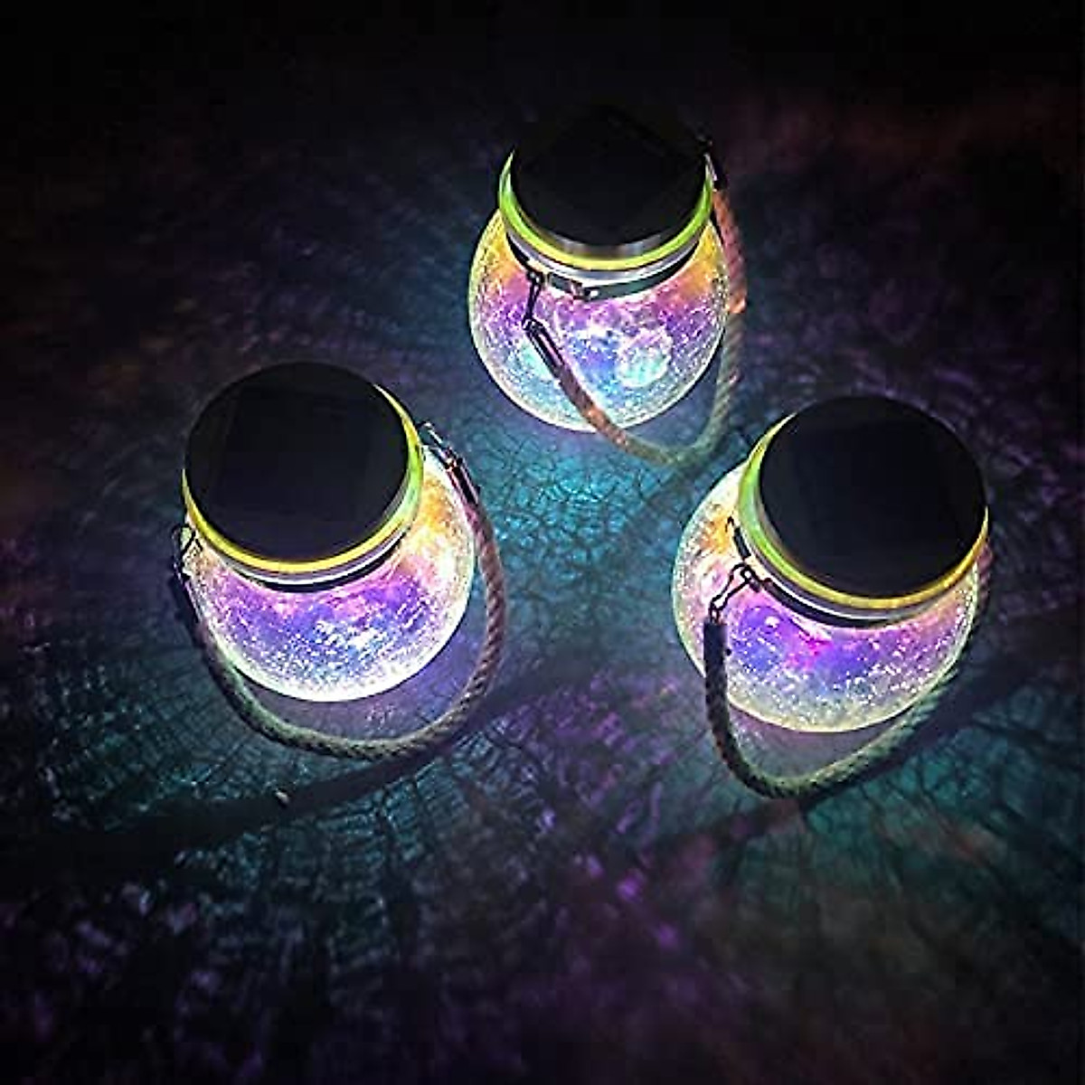 LANSCARE Solar Lanterns Lights Outdoor Decorative Solar Waterproof for Home Garden Yard Patio Outdoor Wedding Birthday Party Decorations (Fantasy Star, 2pack)