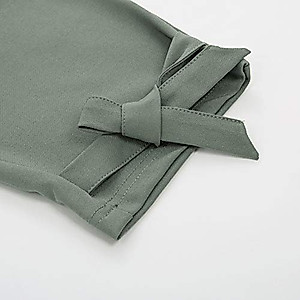 GRACE KARIN Women's Casual High Waist Belt Decorated Pencil Pants with Bow-Knot
