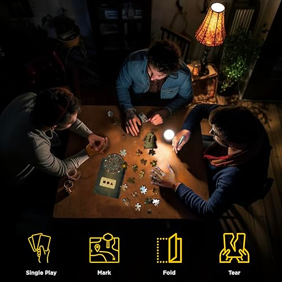 EXIT: Nightfall Manor (with Jigsaw Puzzles) | EXIT: The Game – A Kosmos Game | Family-Friendly, Jigsaw Puzzle-Based at-Home Escape Room Experience | Collaborative Game | for 1 to 4 Players, Ages 10+