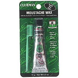 Clubman Moustache Wax Black 0.50 Oz (Pack of 2)