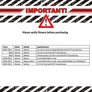 TRQ CV Axle Shaft Front Outer Passenger Side Right Compatible with Sentra Rogue FWD