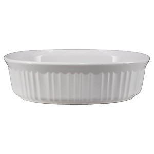 Corningware FS12 French White 1.5qt/1.4L Oval Ceramic Casserole Bakeware Dish