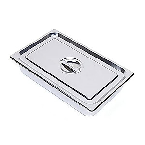 LOYALHEARTDY 4 Pack Hotel Pans 4" Deep Steam Table Pan Full Size with Lid 20" L x 12" W Stainless Steel Hotel Pan for Food Warmer Cooking Heat (4 Pack Table Pan)
