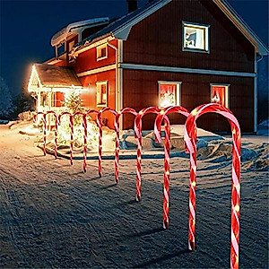 Christmas Candy Cane Lights,5pcs USB Christmas Candy Cane Lights， Outdoor Warm Led Home Garden Pathway Yard Lawn Lights， New Year Christmas Decor