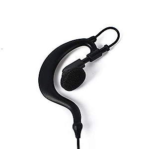 HYS 2.5mm Receiver/Listen Only Earphone TC-617 G Shape Soft Flexible Ear Hook Earpiece Headset for Two-Way Radios, Transceivers and Radio Speaker Mics Jacks