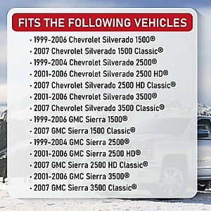 Replacement Rear Exterior Door Handle Set - Replaces 15758171, 15758172 - Compatible with Chevy & GMC Extended Cab Trucks - Silverado, Sierra 1500, Classic, 2500 HD, 2500 HD Classic, 3500 Classic