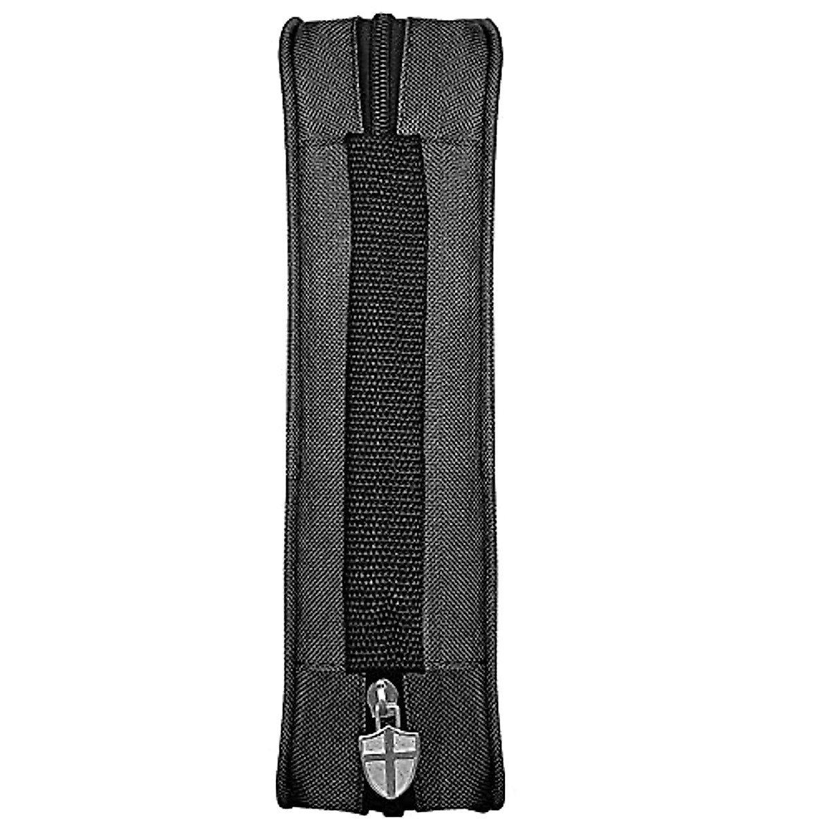 G.T. Luscombe Company, Inc. Armor of God Bible Cover & Book Cover | Oxford Cloth with Handle & Cross Emblem Zipper-Pull | 4 Pen Loops Inside Cover | Outside Pocket | Black Extra Large 10 x 7.25 x 2"