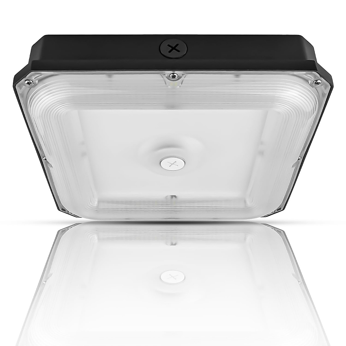 80W/60W/40W Power Selectable LED Canopy Garage Light with 3CCT (3500K/4000K/5000K), LED Parking Garage Lights 90-277V IP65 Commercial Residential Lights DLC (40W/ 60W/80W Power Selectable -1 PACK)