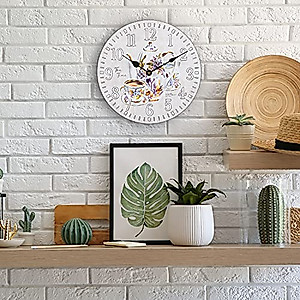 La Crosse Clock 404-2631T-INT 12 Inch Tea Time Quartz Wall Clock