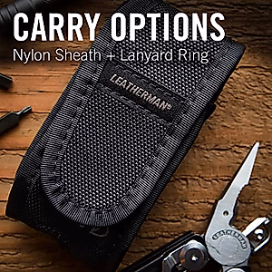 LEATHERMAN, Super Tool 300 Multitool with Premium Replaceable Wire Cutters and Saw, Stainless Steel with Nylon Sheath