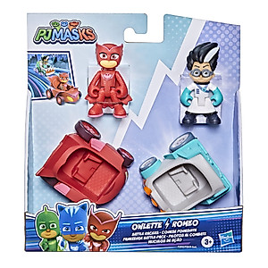 PJ Masks Owlette vs Romeo Battle Racers Preschool Toy, Vehicle and Action Figure Set for Kids Ages 3 and Up