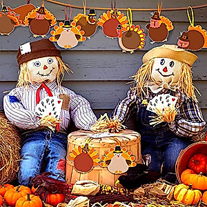 36 Pieces Thanksgiving Turkey Cut-Outs Versatile Classroom Decoration Creative Turkey Cut-Outs for Bulletin Board Classroom School Fall Theme Thanksgiving Party, 6 x 6 Inches