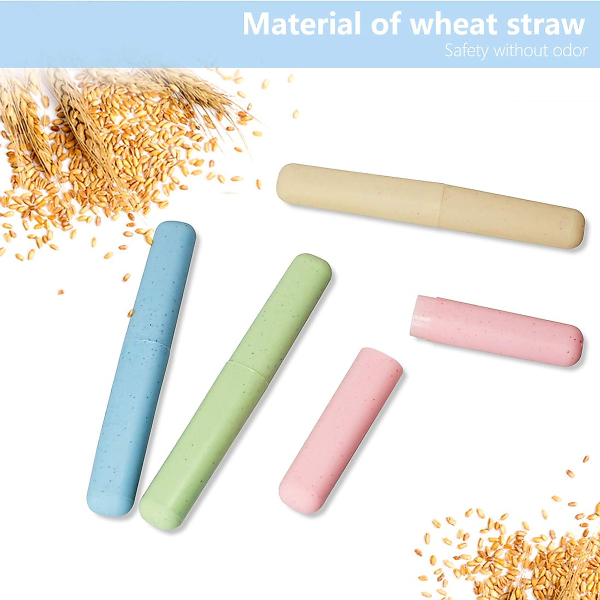 Smartulife Travel Toothbrush Case,10 Pack Portable Toothbrush Storage Box for Travel and Camp,Assorted Color of Toothbrush Case Holder