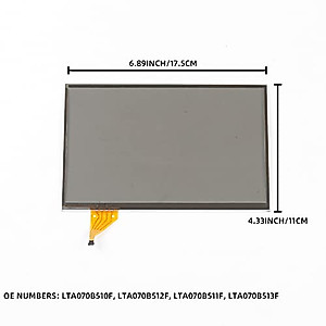 Dasbecan 7.3" inch Touch Screen Digitizer Panel Glass Compatible with 1999-2011 Lexus is RX GS LX ES GX Toyota Prius Replaces# LTA070B510F LTA070B512F LTA070B511F LTA070B513F