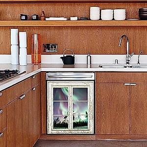 Dishwasher Magnet Cover Borealis Magnetic Refrigerator Stickers Decorative Appliance Cover Fridge Panels Metal Door Garage 23x26in