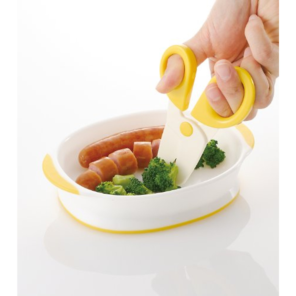 1 X Japan Richell Baby Food Sicssors Tool with Case