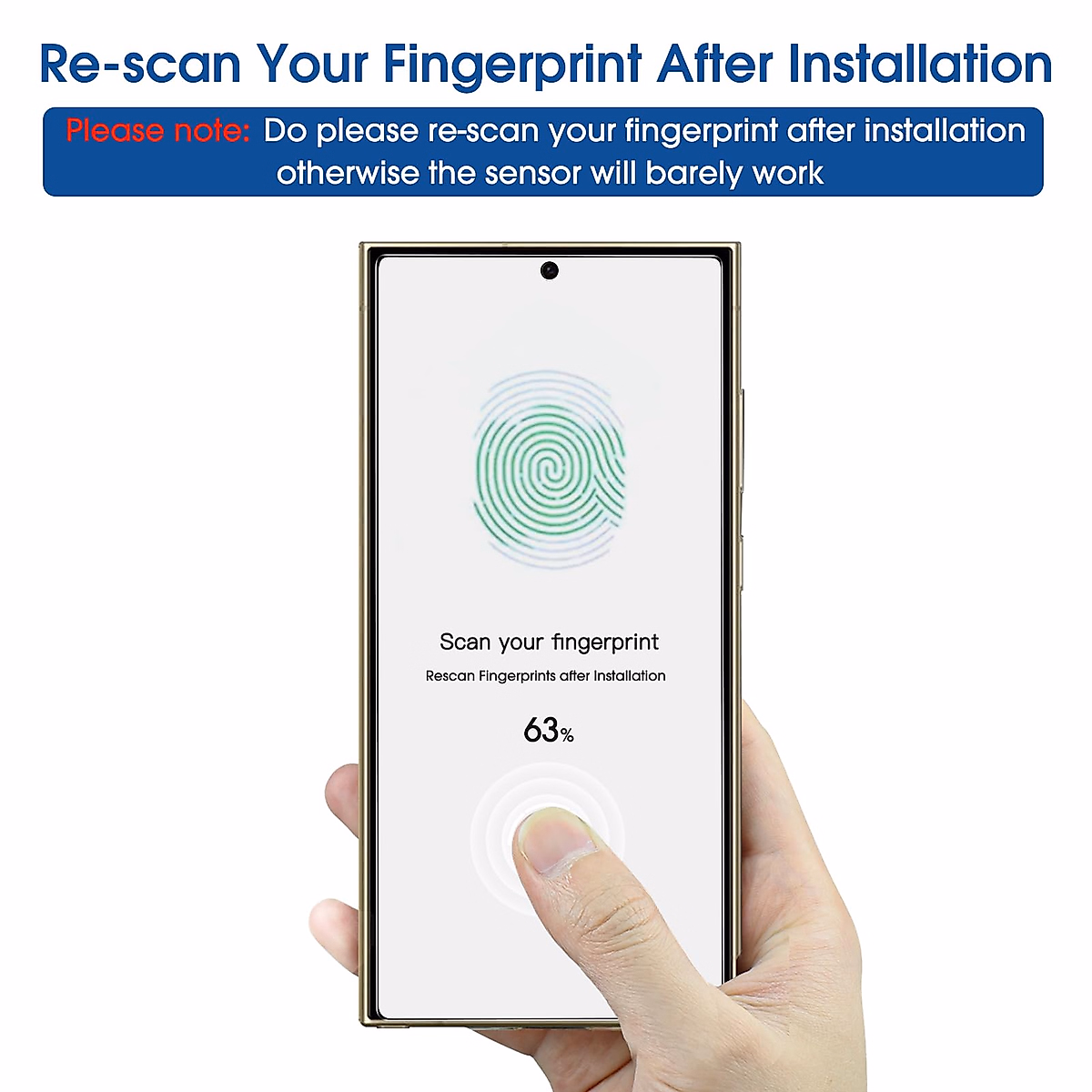 amFilm Auto-Alignment OneTouch for Samsung Galaxy S24 Ultra 6.8'' Screen Protector + Camera Lens Protector, Tempered Glass, 30 seconds Installation, Bubble Free, Case Friendly, Anti-Scratch [2+2 Pack]