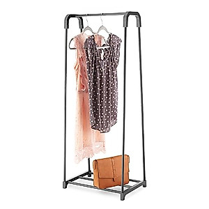 Whitmor Garment Rack with Shelf - Gunmetal