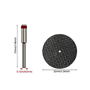 50pcs Rotary Tool Cut Off Wheels 1-1/4'' Fiberglass Reinforced Cutting Wheel Discs with 4Pcs Mandrels Rotary Tool Accessories for Cutting Metal, Wood, Stone