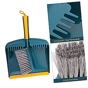 COOLHIYA 1 Set Kitchen Broom Small Broom and Dustpan Car Broom and Dustpan Soft Bristle Broom Hand Broom Cleaning Broom Small Pans Broom Dustpan Soft Bristle Cleaning Brush Mini Pp Green