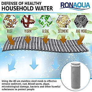 Reusable Whole House Spin Down Sediment Water Filter. Prefilter Removes Sediment, Rust, Sand from Water, 40 Micron, ¾ or 1 Inch Inlet/Outlet, by Ronaqua WELL-MATCHED with WSP-50, HQ-180ZA-50