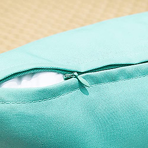 ANRODUO Pack of 2 Outdoor Waterproof Throw Pillow Covers Solid Decorative Garden Cushion Sham Outside Lumbar Square Pillowcase for Patio Tent Balcony Bench Tent Couch Sofa (18"x18", A-Light Green)