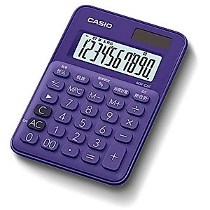 Casio MW-C8C-PL-N Colorful Calculator, 10 Digits, Mini Just Type, Purple
