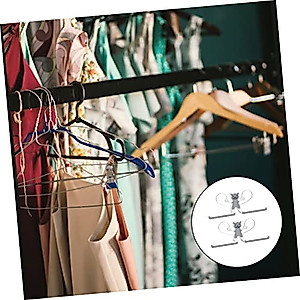 HOOTNEE 2Pcs Hanger Storage Rack Paper Towel Shelf Paper Towel Holder Wall Hooks for Coats Metal Clothes Hangers Wall Mounted Shelves for Storage Metal Storage Rack Shower Towel Stand pp