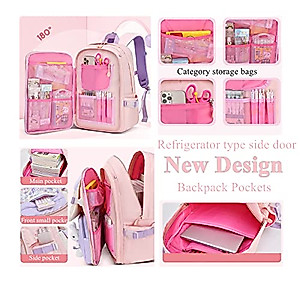 VIDOSCLA Kawaii Kids Girls Backpack Elementary Students Book Bag Primary School Bag for Teens