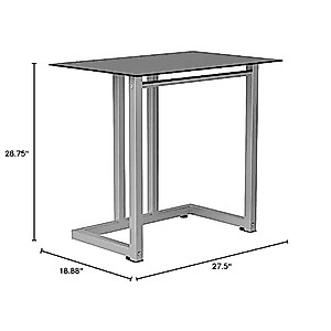 Flash Furniture Black Tempered Glass Computer Desk