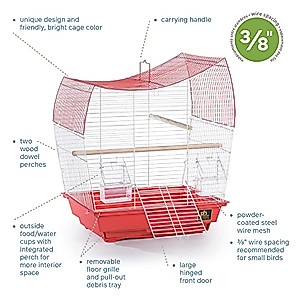 Prevue Pet Products South Beach Wave Top Bird Cage, Coral (Model: SP50110)