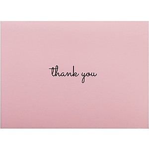 Sweetzer & Orange – Pink Thank You Cards Bulk Box Set of 24 Blank Cards with Envelopes – 4x5.5” - Baby Shower Note Cards, Wedding Thank You Cards or Bridal Shower Thankyou Card