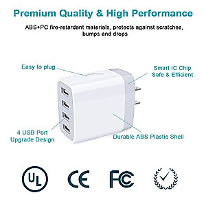 USB Plug,USB Wall Charger, 2-Pack Charging Cube Fast Charging Block Charger Box Multi Plug Outlet Power Adapter Charger for iPhone 14 13 12 11 Pro Max SE XR XS X 8 7 6,iPad,Samsung Galaxy,Google Pixel