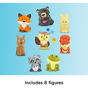 Fisher-Price Little People Toddler Toy Forest Friends Carry Case Playset with Animal Figures for Pretend Play Kids Ages 1+ Years