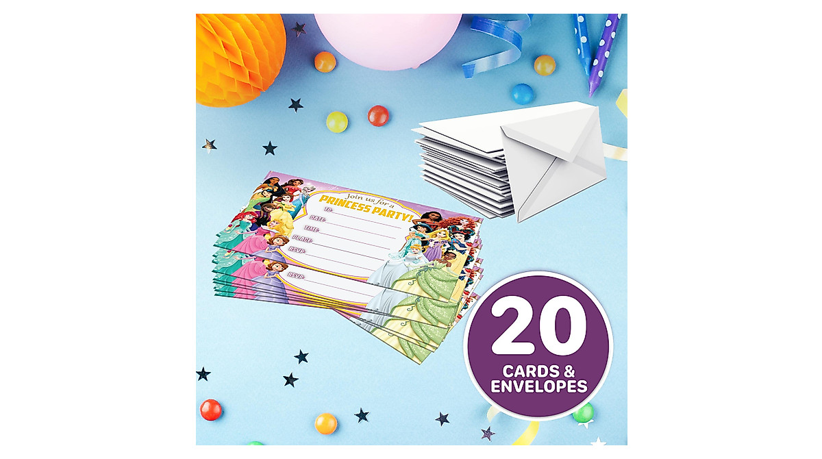 Prince-Themed Birthday Invitations - Set of 20 Cards