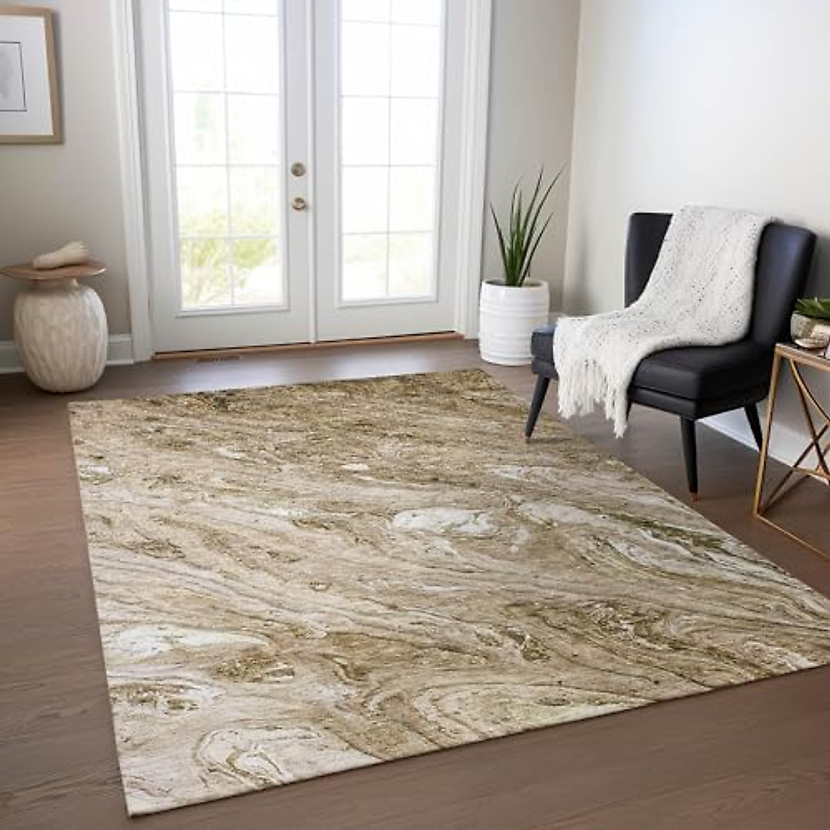 Addison Rugs Chantille ACN640 Brown 9' x 12' Indoor Outdoor Area Rug, Easy Clean, Machine Washable, Non Shedding, Bedroom, Living Room, Dining Room, Kitchen, Patio Rug