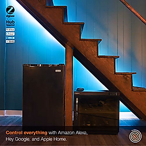 SYLVANIA Smart ZigBee Flex Strip Full Color and Tunable White Starter Kit, Works with SmartThings, Wink, and Amazon Echo Plus, Hub Needed for Alexa / Google Assistant - 4 Pack (70805)