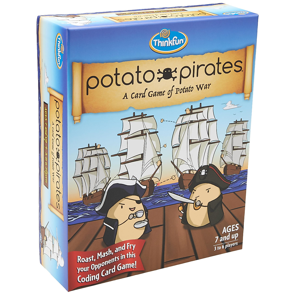 Think Fun Potato Pirates Coding Card Game and STEM Toy for Boys and Girls Age 7 and Up - A Fun Card Game of Potato War