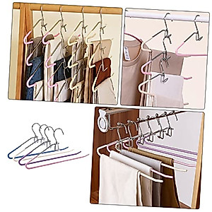 Zerodeko 4pcs Coat Hanger metalskirt Hangers Pants Clothes Hangers Multi-Layer Drying Hanger Metal Hanger Multi-Functional Pants Rack Skidproof Clothes Hanger Non-Slip Home Pants Dipping