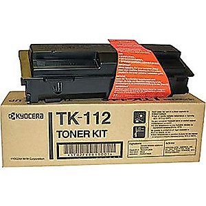 Kyocera 1T02FV0US0 Model TK-112 Black Toner Kit FFor use with Kyocera FS-720, FS-820, FS-920, FS-1016MFP and FS-1116MFP Laser Printers; Up to 6000 Pages Yield Based On @ 5% Coverage