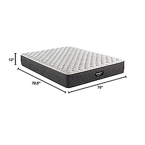 Beautyrest Silver BRS900 12” Extra Firm King Mattress, Cooling Technology, Supportive, CertiPUR-US, 100-Night Sleep Trial, 10-Year Limited Warranty, White