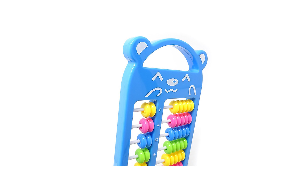 Honbay Cartoon Bear 11-Digit Plastic Abacus - Fun Math Tool for Kids