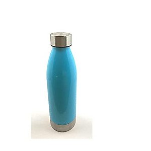 22oz (22 Fluid Ounces) Water Bottle With Stainless Steel Lid & Base (Turquoise)