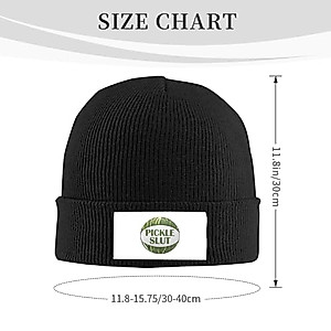 Pickle Slut Logo 1 Knitted Hat Woolen Hat Warm Fashion Outdoors Knit Cap Unisex Black