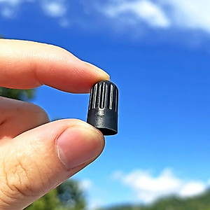 Black TPMS Plastic Tire Valve Stem Caps with Rubber Seal Universal Long Air Valve Stem Caps for TPMS20008 Rubber Valve, Airtight Seal, ­All-Weather, Air Protection, ­Light-Weight (8 Pack)