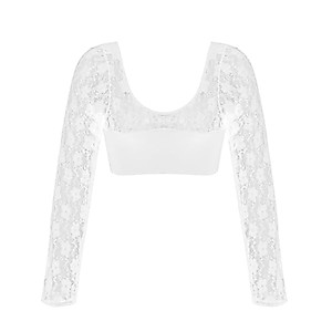 ENVY BODY SHOP Lace Sleecrets Add Sleeves to Any Dress or Top (US, Alpha, Medium, Regular, Regular, White)